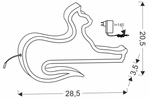 LED Dětská stolní lampa CAT LED/13W/230V růžová