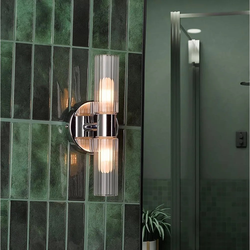 Där Lighting BOL0950 - Koupelnová nástěnná lampa BOLTON 2xG9/5W/230V IP44 chrom