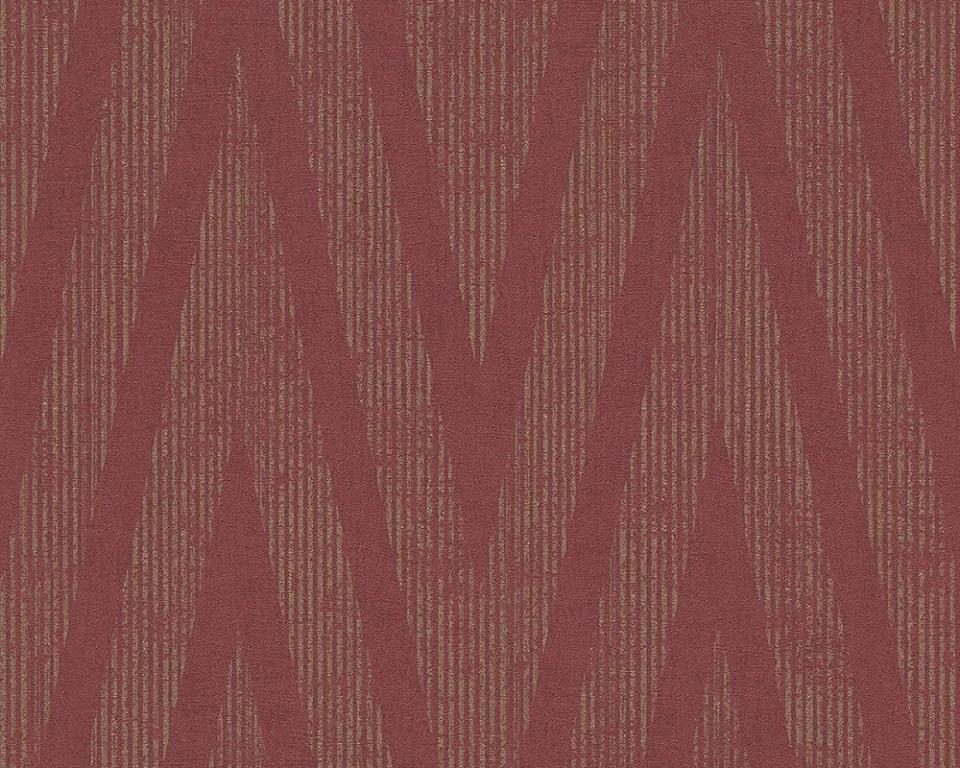 Vliesová tapeta geometrická červená, metalická 30645-5 / Tapety na zeď 306455 Titanium AS (0,53 x 10,05 m) A.S.Création