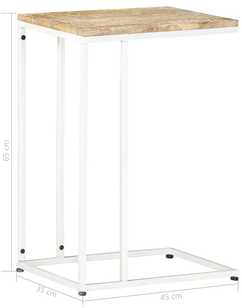 Odkládací stolek 35 x 45 x 65 cm masivní mangovníkové dřevo - Default Title