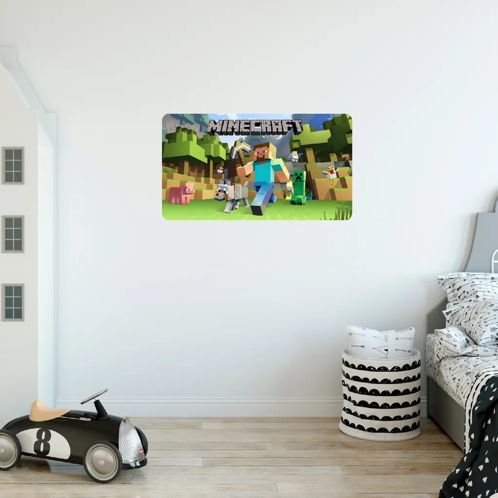 PIPPER. Textilní samolepka na zeď "Minecraft" Velikost: 40cm