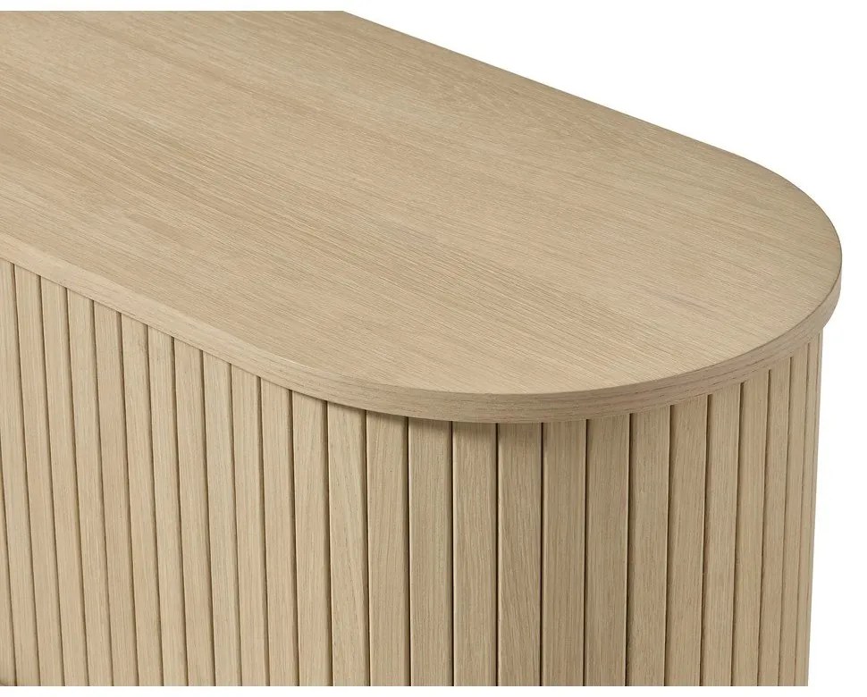 TV stolek v dekoru dubu ve světle přírodní barvě 140x56x40 cm Meta – Unique Furniture