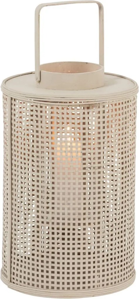 Přírodně - šedá proutěná lucerna Bamboo - Ø 28*44 cm