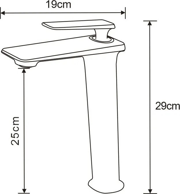 Mexen Purus vysoká umyvadlová baterie, zlatá, 745810-50