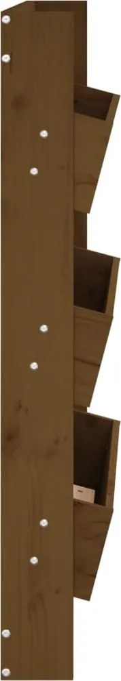 vidaXL Nástěnný truhlík 3patrový 60 x 18,5 x 110 cm masivní douglaska [825117] Barva: Šedá borovice