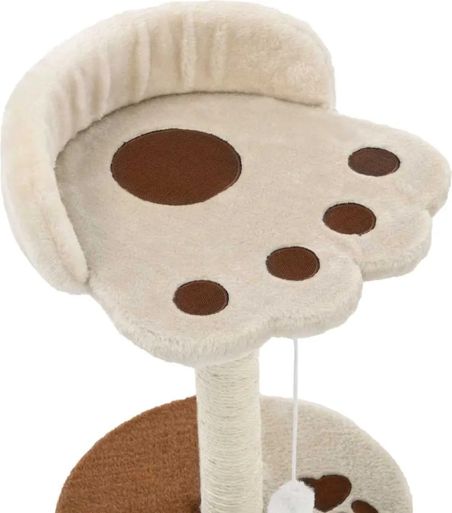Škrabadlo pro kočky sisalové sloupky 40 cm béžové a hnědé 170543