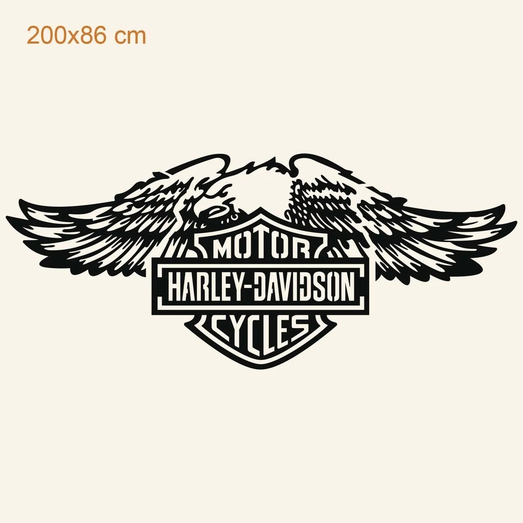 DUBLEZ | Dřevěný obraz - Logo Harley Davidson | Obraz