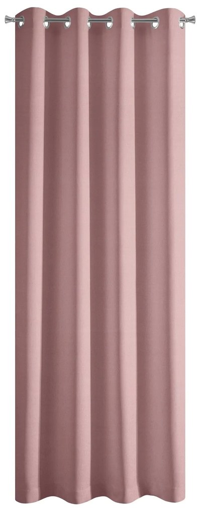 ZATEMŇOVACÍ ZÁVĚS NA KROUŽCÍCH ADA 140X250 CM SVĚTLERŮŽOVÁ