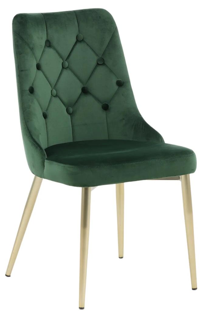 Jídelní židle Velvet, 2ks, zelená, S50xD66xV88,5