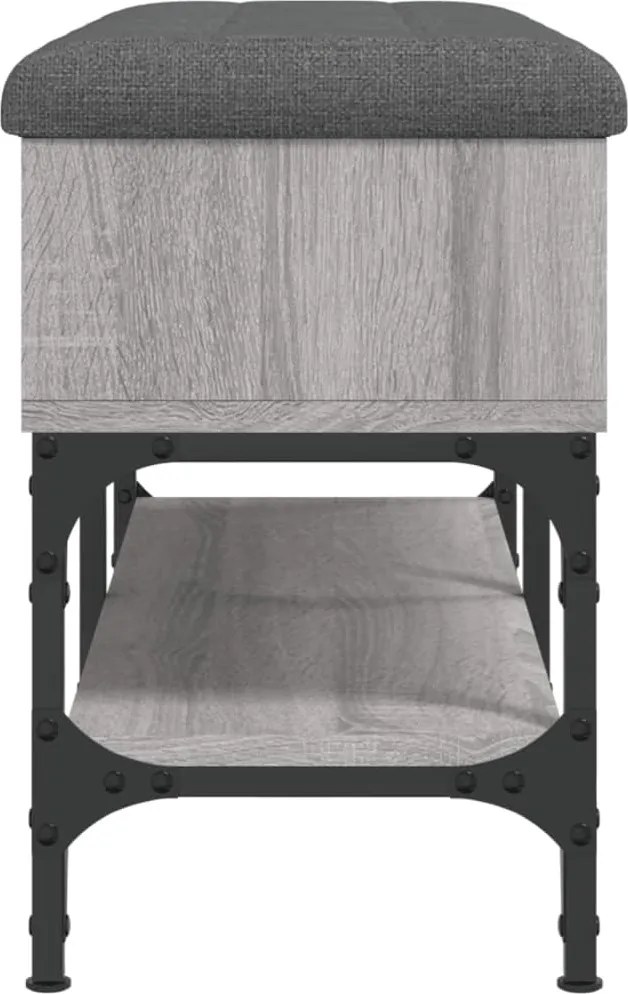 vidaXL Lavice s botníkem 82 x 32 x 45 cm kompozitní dřevo [835175] Barva: šedá sonoma