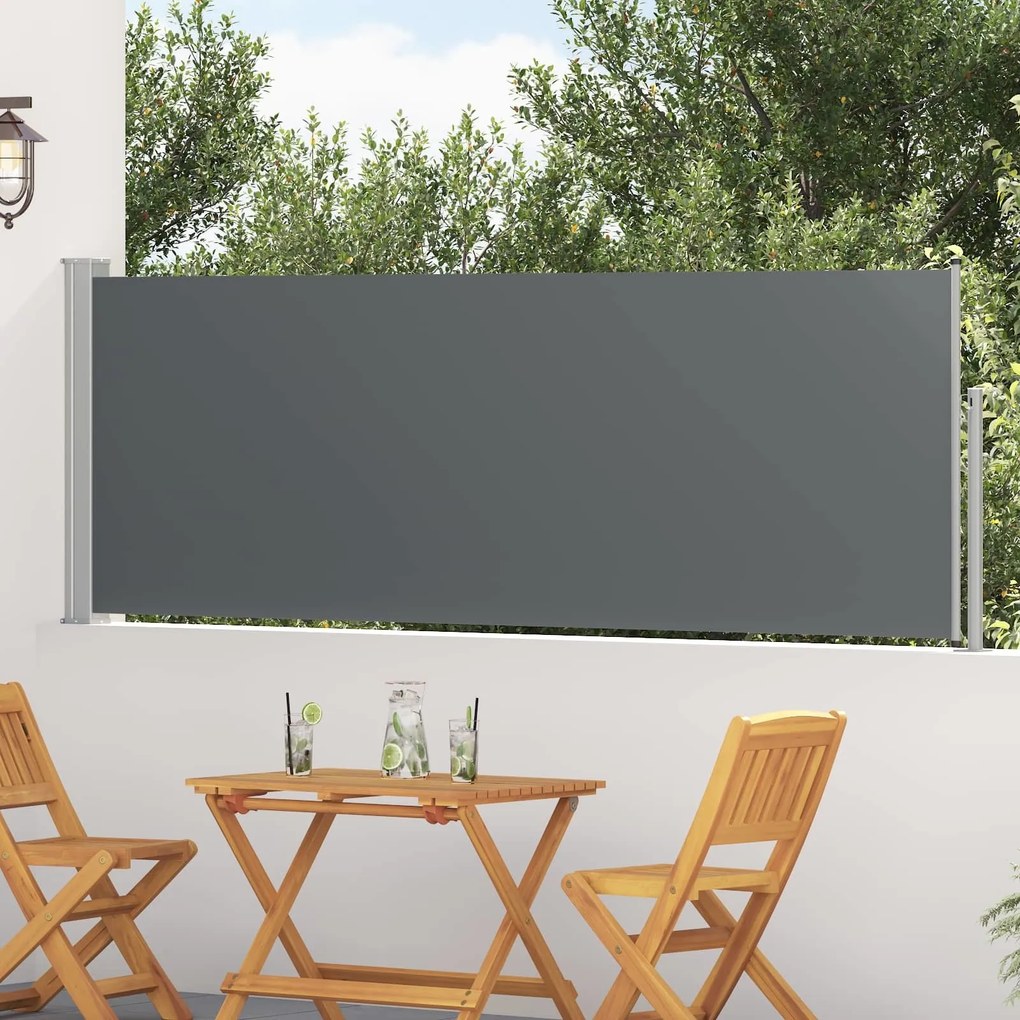 vidaXL Zatahovací boční markýza / zástěna na terasu 100 x 314 cm [42035286] Barva: Hnědá