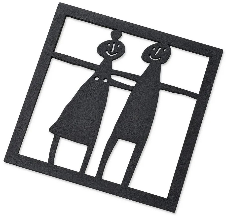 Kovová podložka Trivet Couple black 18x18, Bengt &amp; Lotta Švédsko