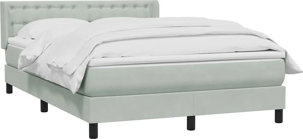 Box spring postel s matrací světle šedá 160x210 cm samet 3318453