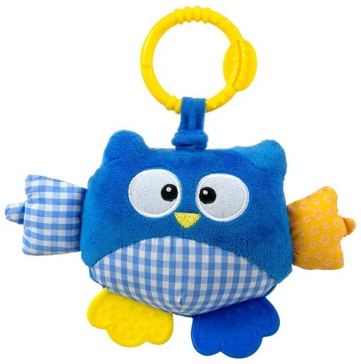 Závěsná plyšová hračka Cutie owl 2881 modrá