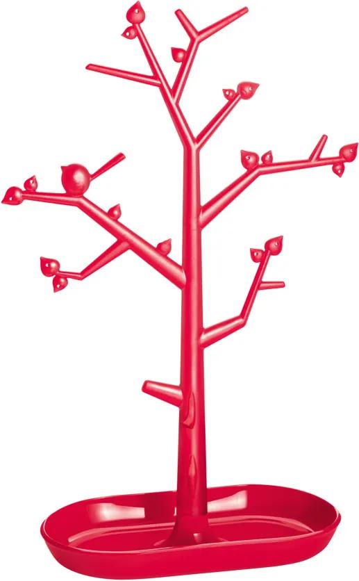 Stromeček na šperky Pi:p,velikost L - barva malinová, KOZIOL