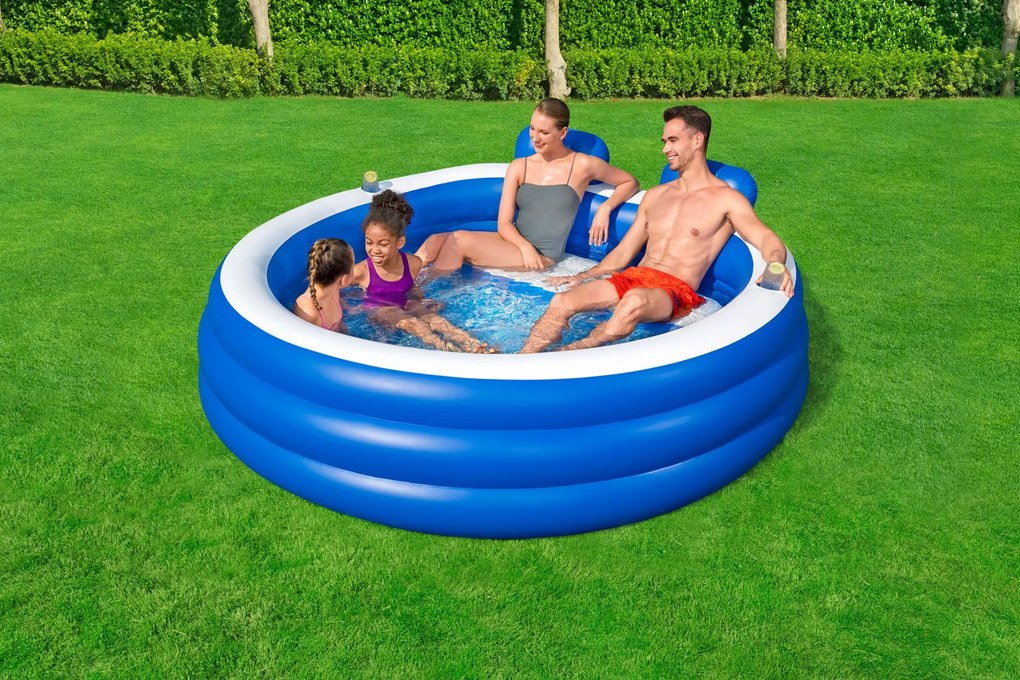 BESTWAY Splash Paradise Nafukovací bazén, 231 x 219 x 79 cm 54422