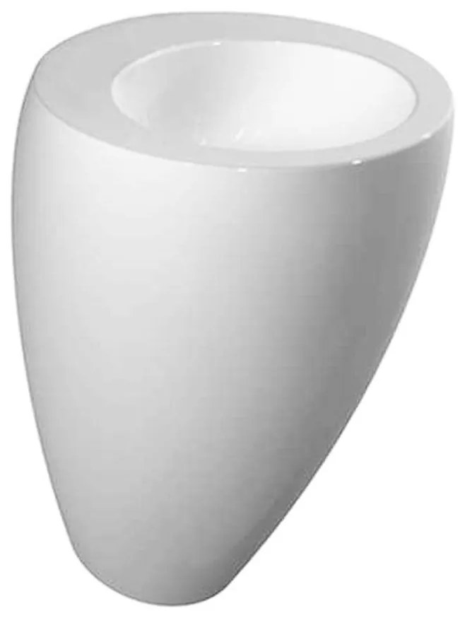 Laufen Il Bagno Alessi One - Umyvadlo s integrovaným sloupem, 52x53x85 cm, s LCC, bílá H8119714001091