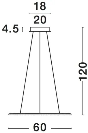 LED lustr Livorno 60 Chrome