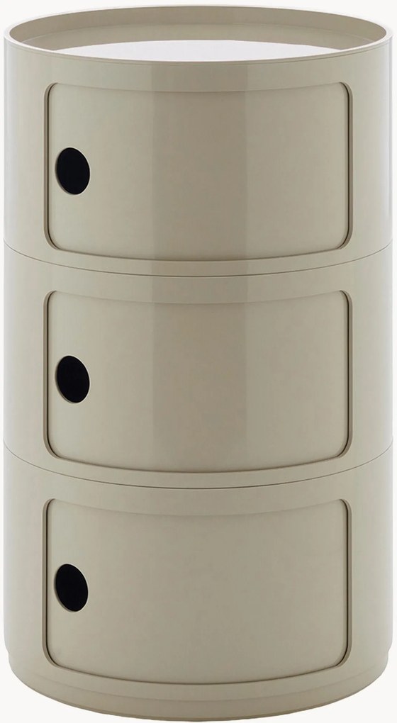 Designový odkládací stolek Componibili, 3 moduly, V 70 cm