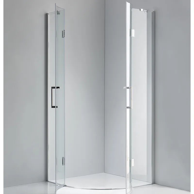 BPS-koupelny Čtvrtkruhový sprchový kout HYD-RK92 90x90 chrom/transparent - bez vaničky