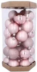 Bestent Vánoční koule na stromeček 6cm 36ks Pink