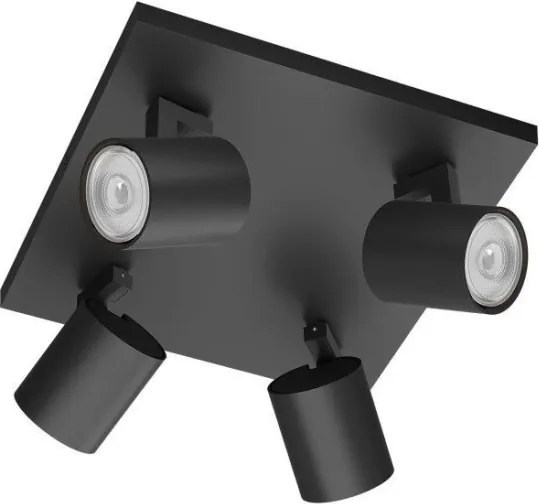 Philips - LED RGBW Stmívatelné bodové svítidlo RUNNER 4xGU10/6,5W/230V černá