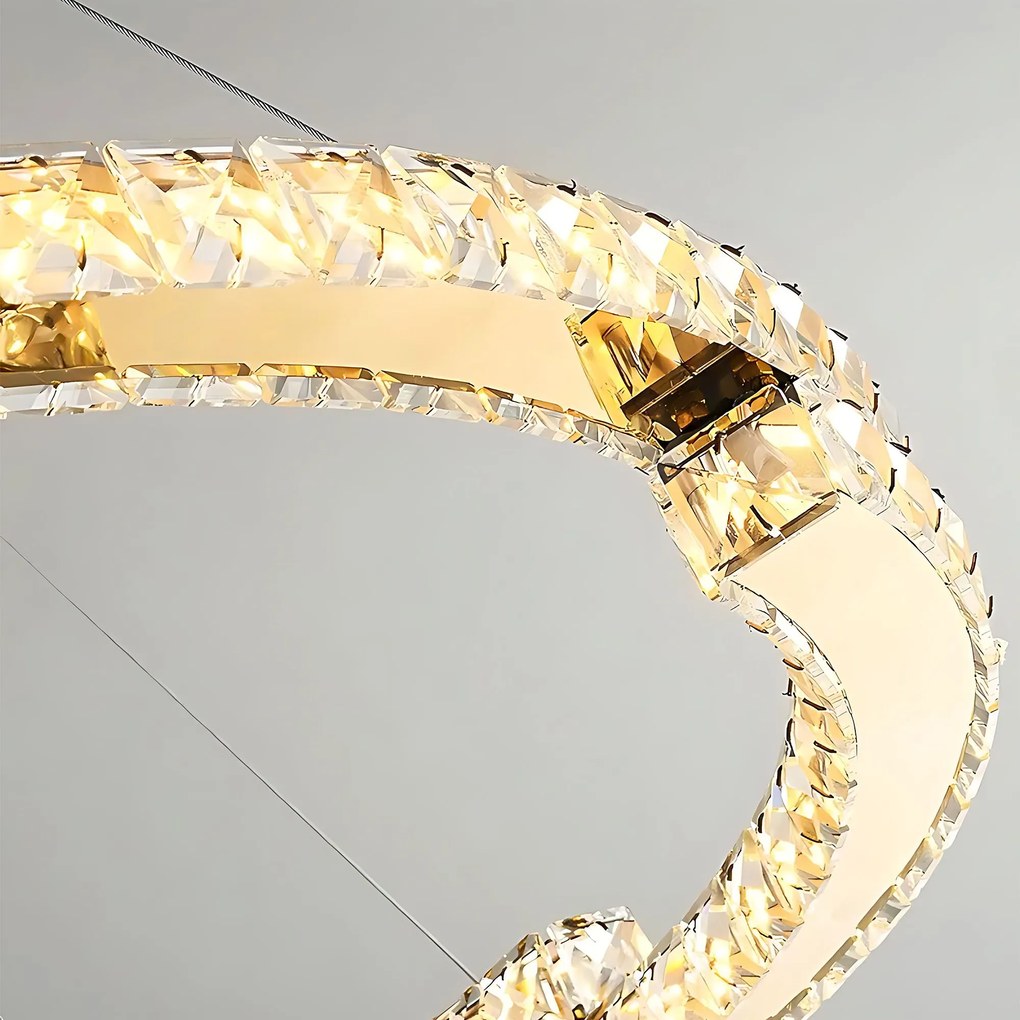 Toolight Toolight, LED závěsné osvětlení 60cm, 45W, 4000K, 2500lm, APP1771-CP, zlatá, OSW-04349