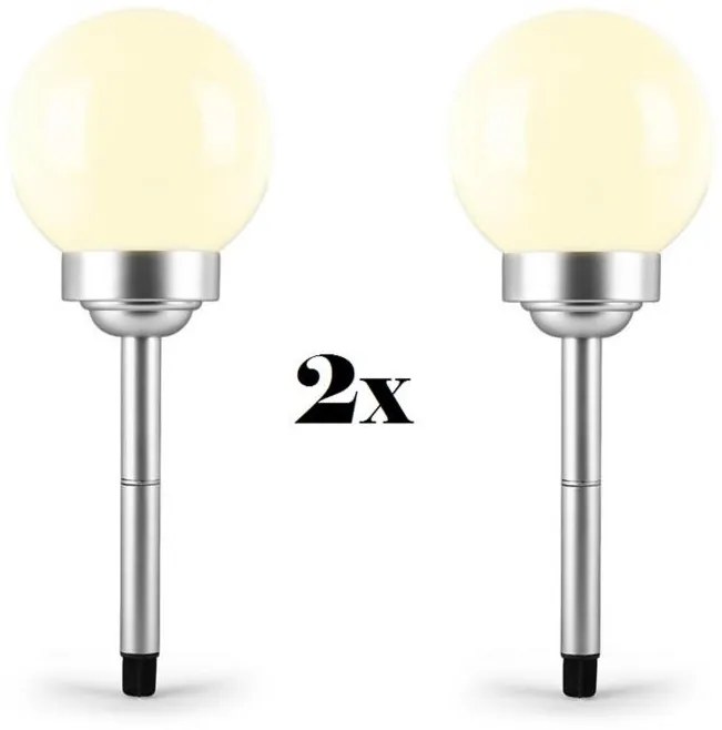 OneConcept LED-Flower 30, 2x zahradní svítidlo, solární lampa, Ø 30 cm, 4 LED diody, IP44, teplá bílá