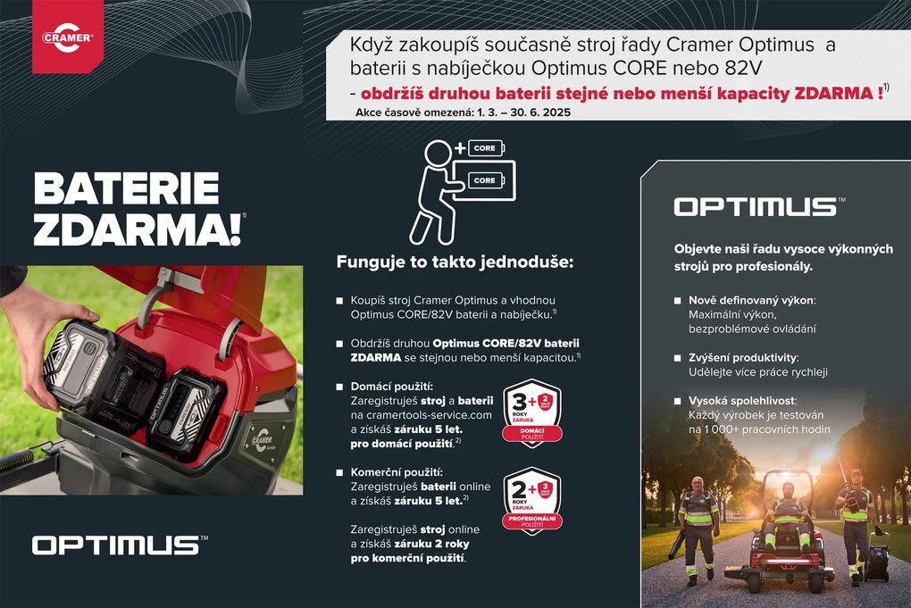 CRAMER OPTIMUS PHT32 - AKU teleskopický plotostřih