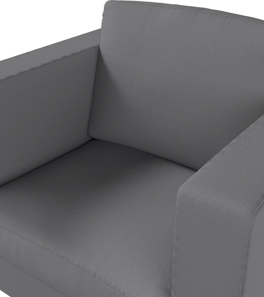Potah na křesko IKEA Karlanda, krátký barva šedá látka pletený vzor