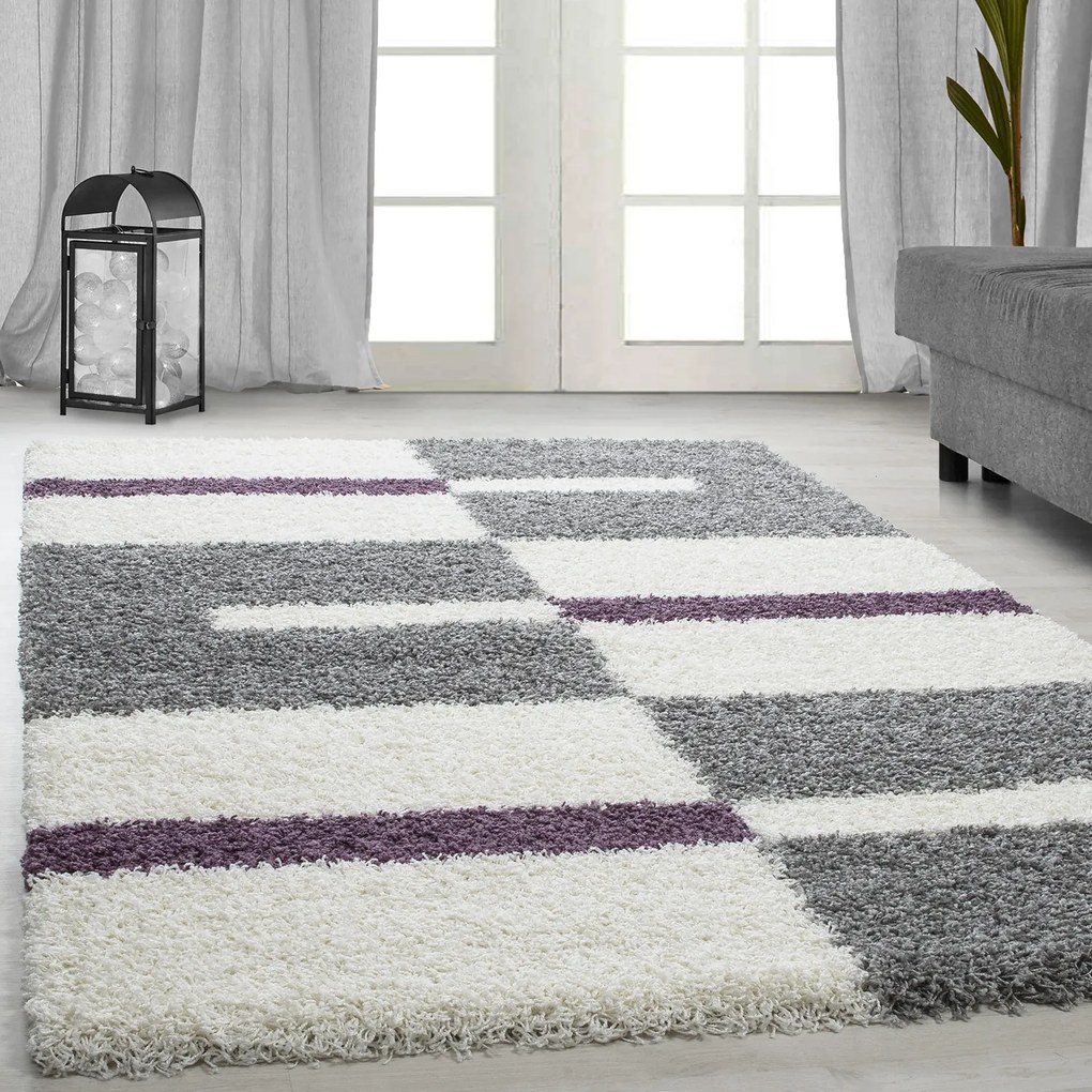 Ayyildiz, Kusový koberec Gala 2505 lila, 140x200, fialová, ložnice