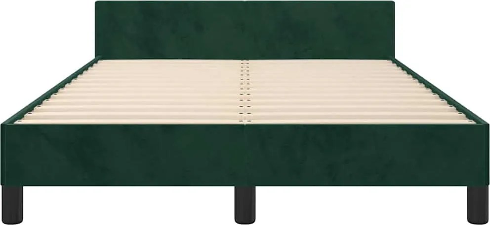 Rám postele bez matrace tmavě zelená 120 x 200 cm samet 3125626