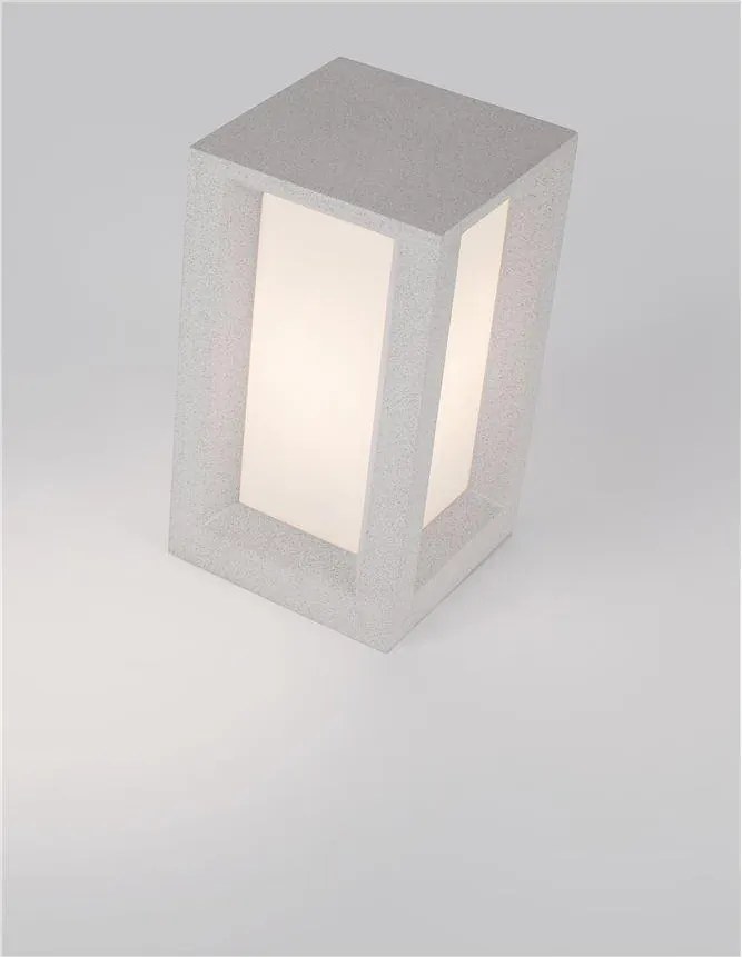 NV 9739352 Venkovní sloupkové svítidlo CASTRO bílý pískovec a akryl E27 1x12W bez žárovky 100-240V IP65 - NOVA LUCE