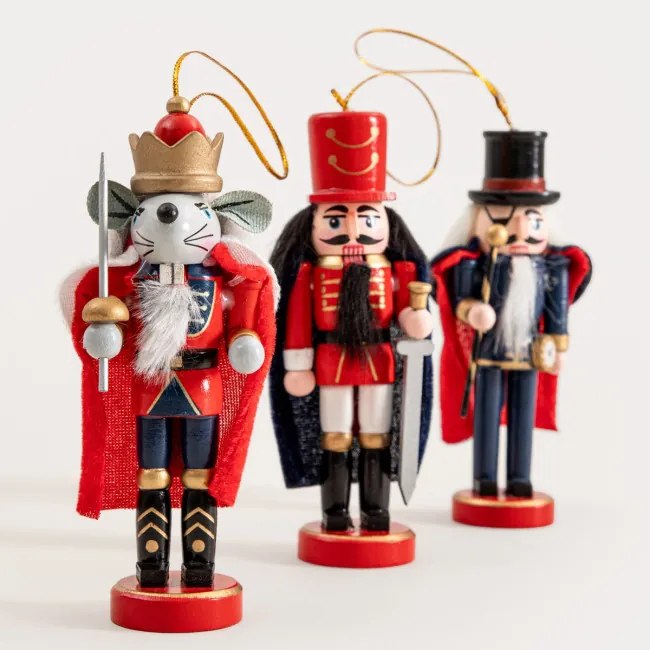 Závěsná vánoční dekorace NUTCRACKER louskáček 754449 (3 ks)