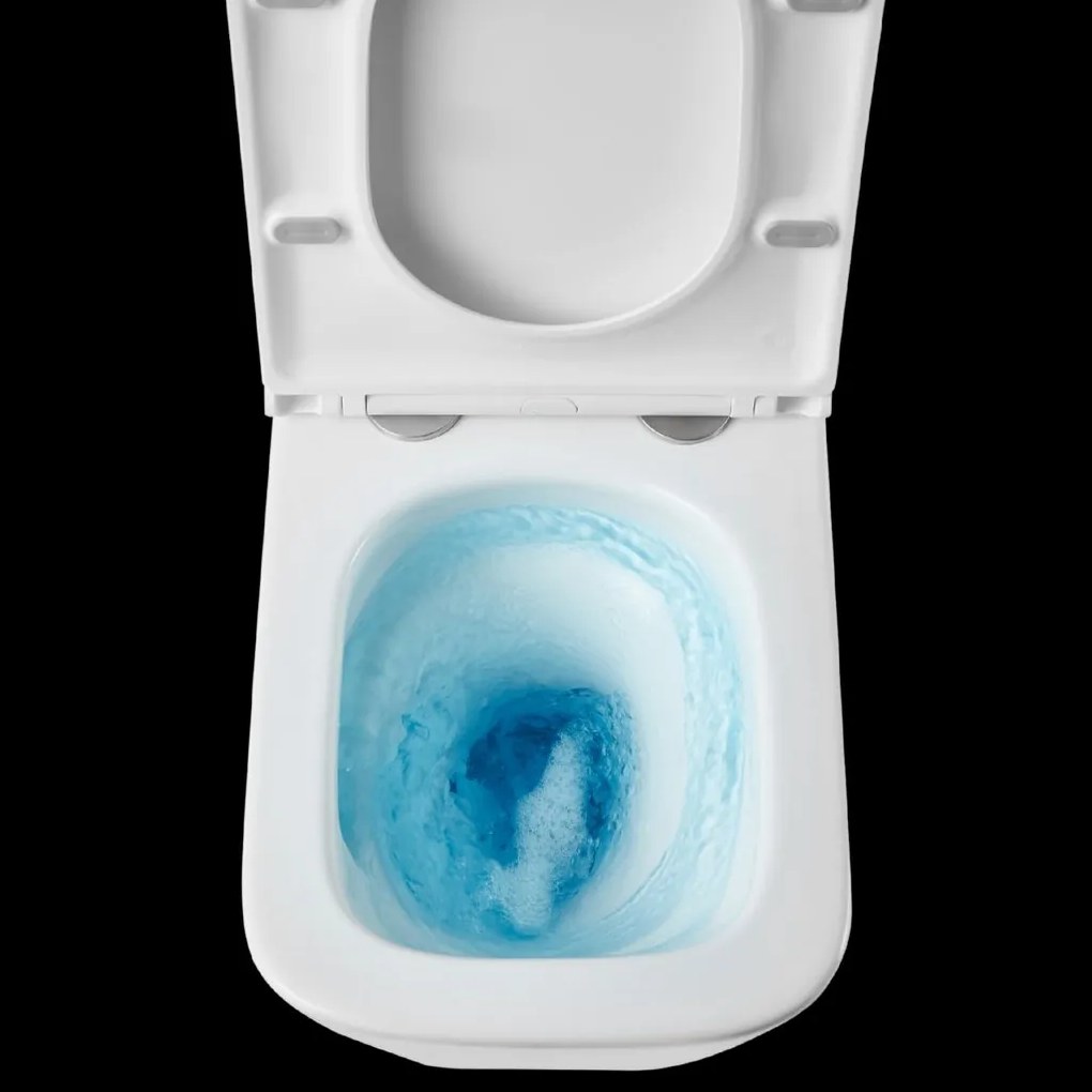 Invena Florina, závěsná WC mísa se Swirlflush 495x365x370 mm + toaletní sedátko s pomalým zavíráním, bílá, INV-CE-94-001-L