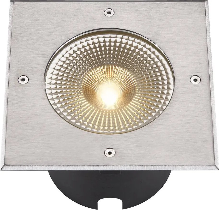 LA 1006105 ROCCI 200 EL hranaté zápustné zemní svítidlo nerezová ocel 16 W 3000 K 120° - BIG WHITE (SLV)