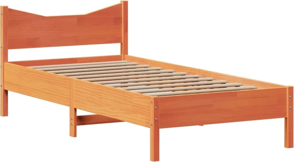 Postel bez matrace voskově hnědá 75 x 190 cm masivní borovice 3323403