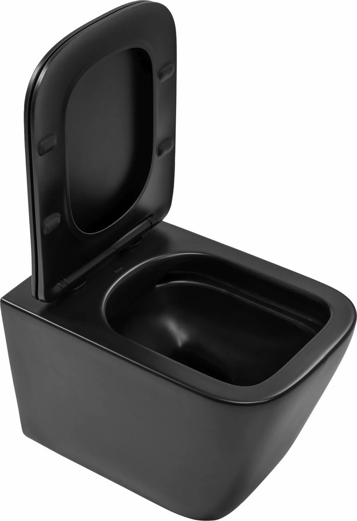Závěsná WC mísa se SoftClose sedátkem REA Julio černá matná