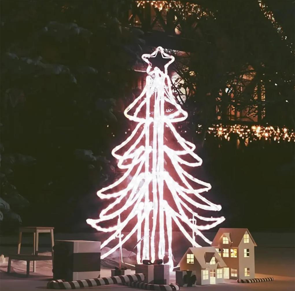 vidaXL Skládací vánoční stromek s teplými bílými LED 87 x 87 x 93 cm [343297]