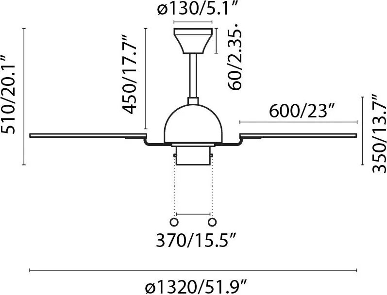 FARO 33352B CUBA L starozlatá, stropní ventilátor - FARO