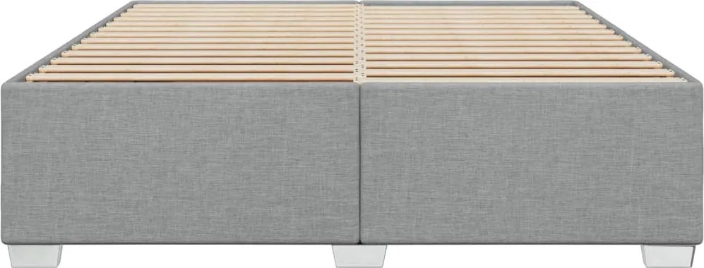Rám postele bez matrace světle šedý 200 x 200 cm textil 3284499