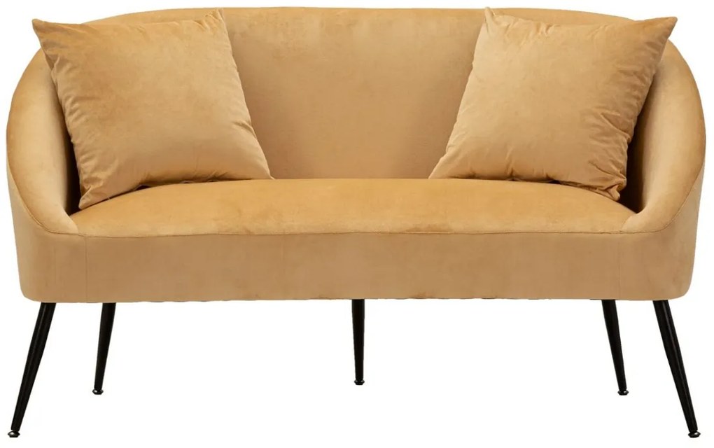 Designová pohovka Caerwyn 137 cm hnědá / černá