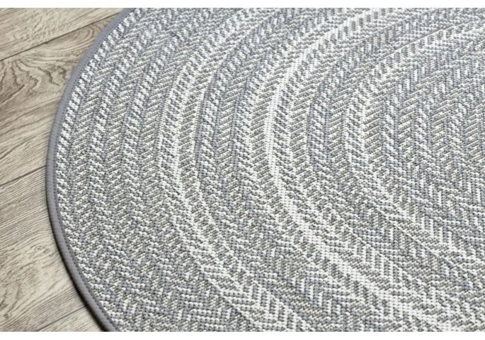 Kusový koberec Boho šedý kruh 120cm