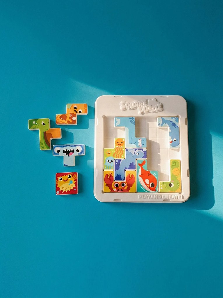 Sinsay - Puzzle se základní deskou a motivem vodních zvířat - modrá