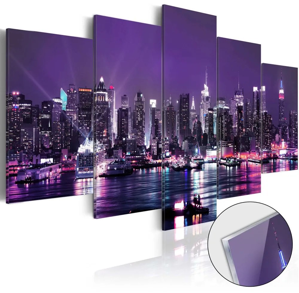 Obraz na skle Bimago - Purple Sky 100x50 cm