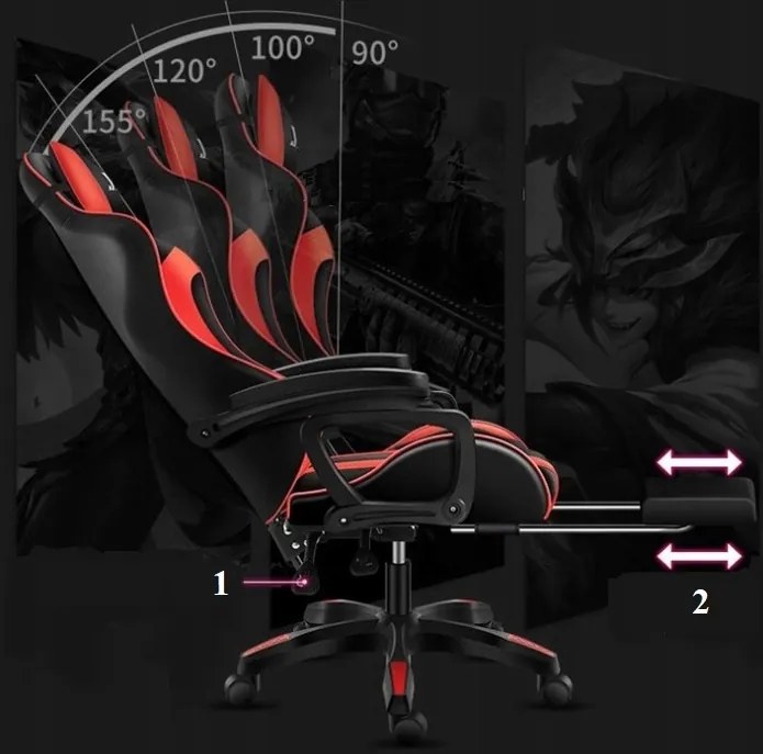 TRENDIE Herní křeslo červené