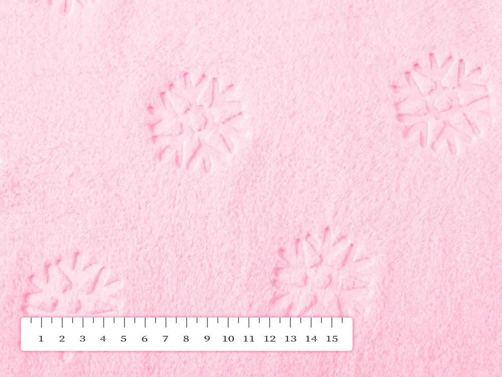 Biante Dětská oboustranná deka Mikroplyš/Polar MIP-022 Sněhové vločky - světle růžová 100x150 cm