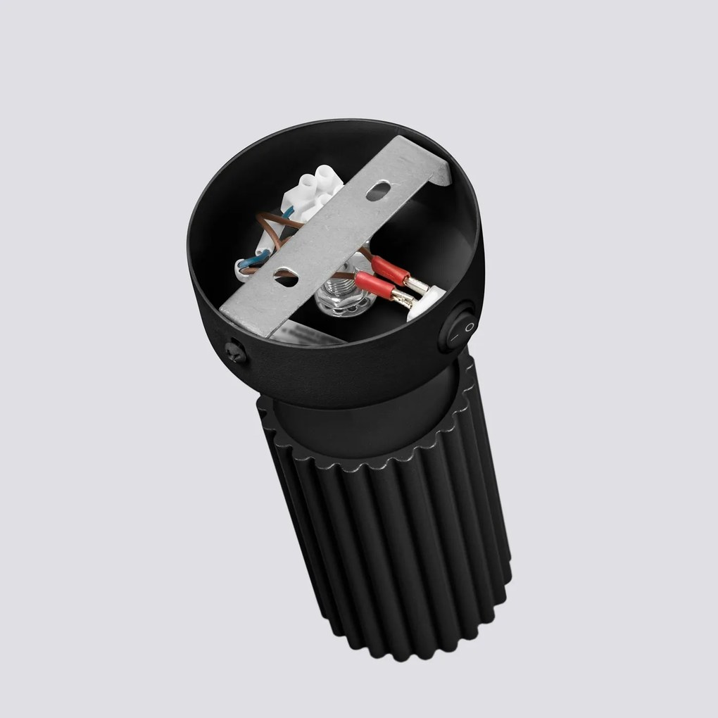 Sollux Lighting Nástěnné svítidlo KARBON Černá s vypínačem