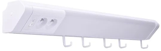 Solight LED kuchyňské svítidlo, 2x zásuvka, vypínač, 10W, 4100K, 51cm
