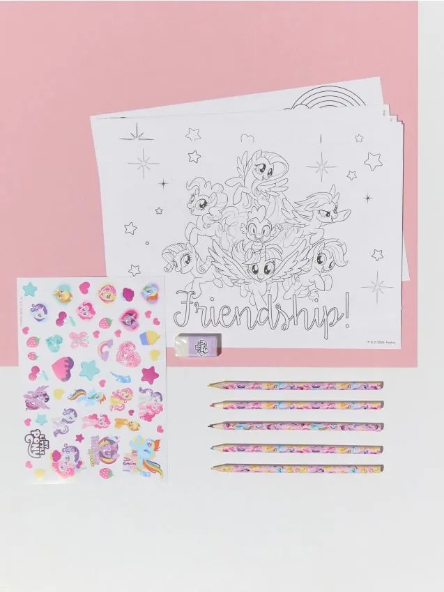 Sinsay - Sada na vybarvování se samolepkami 17 pack My Little Pony - růžová
